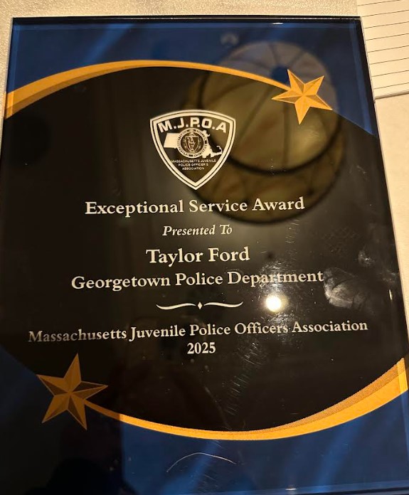 Georgetown School Resource Officer Taylor Ford Recognized by the ...